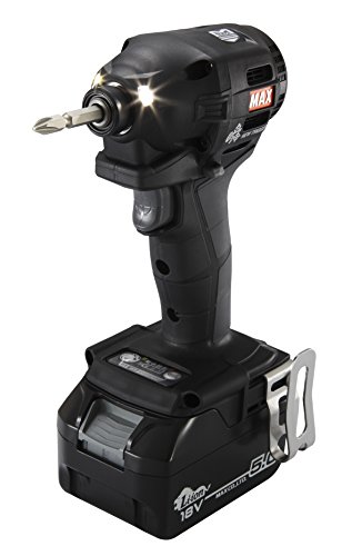 マックス(MAX) MAX 充電式ブラシレスインパクトドライバ(黒)本体のみ PJ-ID152K (PJ91180)・指先の感覚がそのまま伝わる感圧センサトリガ・プッシュスイッチで素早く正逆転切替・狭いスペースで活躍!・独自の「前後割ハウジ...