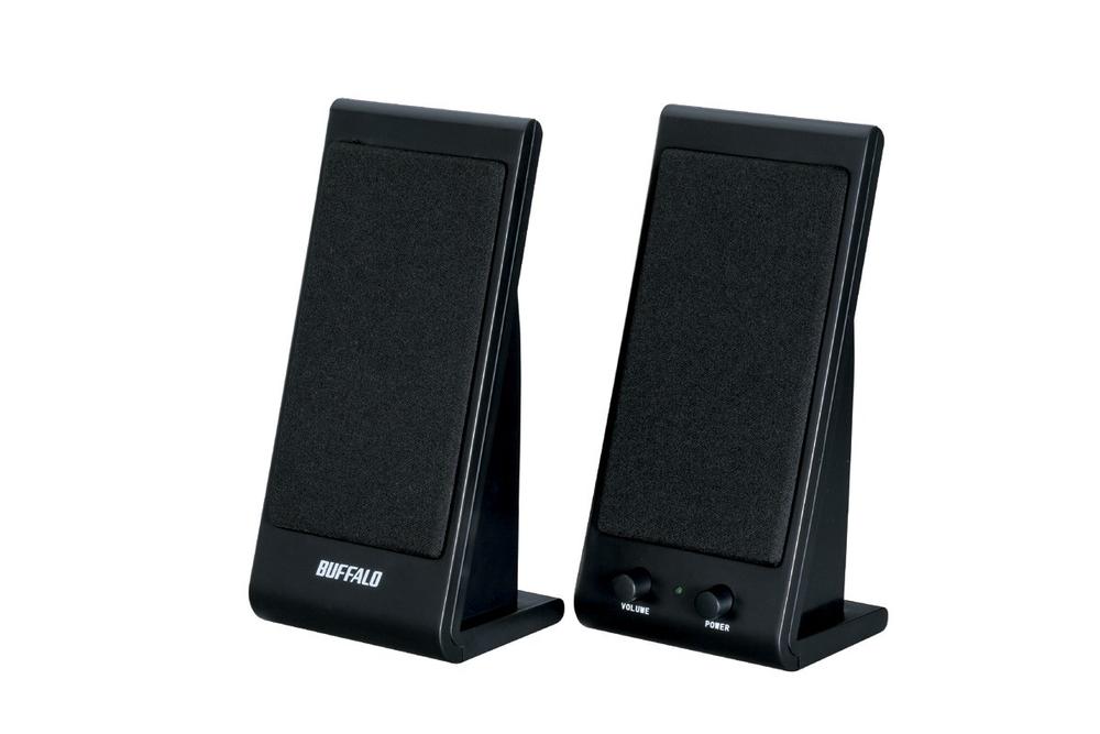 iBUFFALO スピーカー USB接続 コンセント不要 1W ブラック BSSP01UBK・バスパワー&スリムデザインで狭いデスク周りやコンセントのない場所などでの使用も可能。・対応機種 φ3.5mmステレオミニジャック及びUSBポートを...