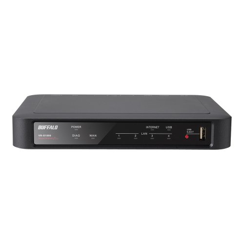 BUFFALO IPsec対応 VPNルーター VR-S1000・主な付属品 : 縦置き用スタンド、LANケーブル(ストレート1m)、ACアダプター、取扱説明書※保証書はパッケージに記載・社内ネットワークを離れた拠点と共有。セキュアなVPN...