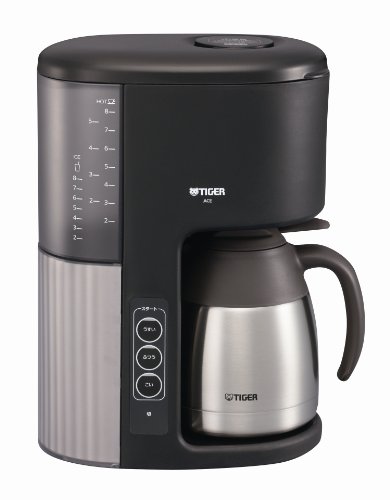 タイガー マイコンコーヒーメーカー 真空ステンレスサーバータイプ カフェブラック8杯用 ACE-M080KQ・本体サイズ(幅×奥行×高さ):28.0cm×17.4cm×34.5cm・本体重量:2.8Kg・素材・材質:本体・計量スプーン~PP...