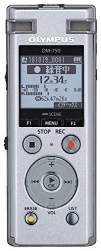 OLYMPUS ICレコーダー VoiceTrek DM-750 シルバー DM-750 SLV 内蔵メモリー4GB MicroSD対応(議事録、会議録音、商談、証拠録音、取材、インタビュー、録音) DM-750 SLVブランド: OM S...