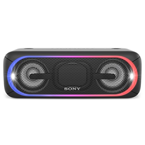 ソニー ワイヤレスポータブルスピーカー 重低音モデル SRS-XB40 : 防水/Bluetooth/専用スマホアプリ対応 ライティング機能搭載 ブラック SRS-XB40 B・防水機能搭載(IPX5)・2チャンネル(61mm)+2パッシブ...