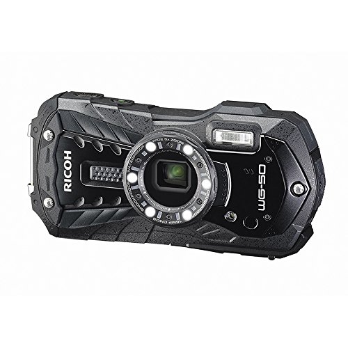 RICOH 防水デジタルカメラ RICOH WG-50 ブラック 防水14m耐ショック1.6m耐寒-10度 RICOH WG-50 BK 04571・水深14mで連続2時間の水中撮影が可能な本格防水性能・氷点下10度でも作動する耐寒性能・1...