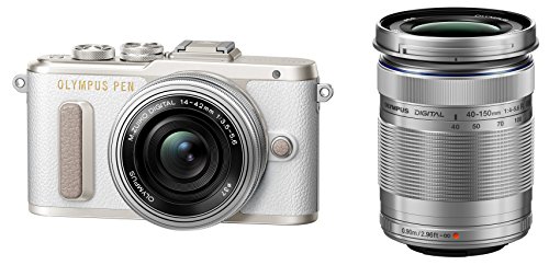 OLYMPUS ミラーレス一眼 E-PL8 EZ ダブルズームキット ホワイト・販売形態:EZ ダブルズームキット・洗練されたデザインの新しいPENシリーズ・ファッションコーディネートの一部としてどこへでも持ち運びたくなるデザインが特徴・セ...