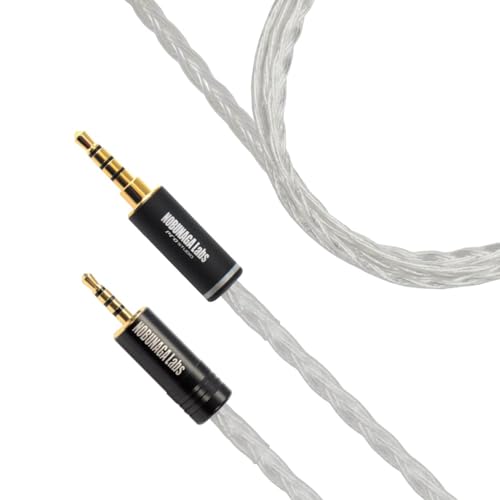 NOBUNAGA Labs PREMIUM ヘッドホンケーブル 2.5mm4極-3.5mm4極 御手杵(おてぎね) NLP-OGN・8芯OFCに銀メッキ加工を施したヘッドフォン用高品質バランスケーブル・2.5mm4極バランス対応モデル・音の...