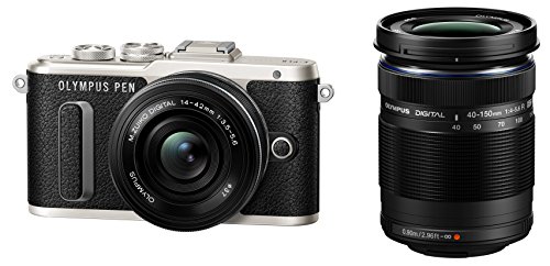 OLYMPUS ミラーレス一眼 E-PL8 EZ ダブルズームキット ブラック・販売形態:EZ ダブルズームキット・洗練されたデザインの新しいPENシリーズ・ファッションコーディネートの一部としてどこへでも持ち運びたくなるデザインが特徴・セ...