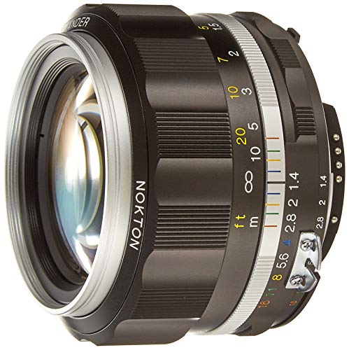 VoightLander フォクトレンダー 単焦点レンズ NOKTON 58mm F1.4 SLIIS Ai-S ニコンFマウント対応 シルバーリム 231641・口径比:1:1.4・最小絞り:F16・画角:40°・絞り羽根枚数:9枚・最短...