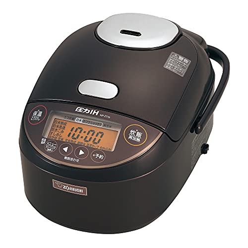 象印マホービン 炊飯器 5.5合 ダークブラウン NP-ZT10-TD・炊飯方式:圧力IH(高温の熱でお米一粒一粒までふっくら大きく炊き上げ、甘み成分を引き出します)・内釜:まる底なのでお米が対流しやすく、釜全体に熱が伝わる「黒まる厚釜」・...