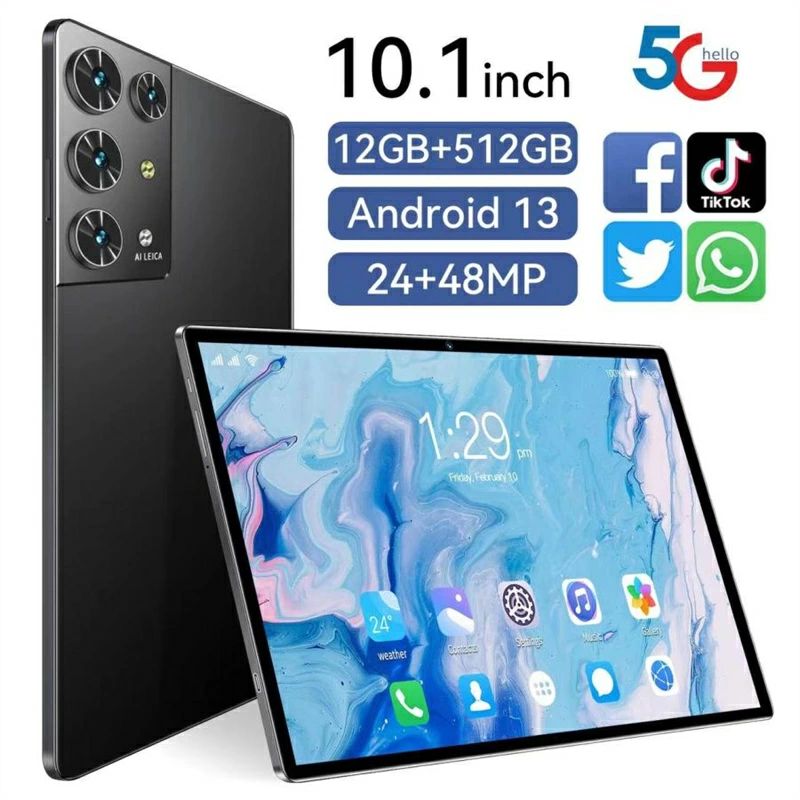 製品情報カラー: ブルー、ブラック、ゴールド サイズ: 約10.1インチ バッテリー容量: 15000mAh 8コア CPU: 2.4GHz x 4 + 1.9GHz x 4 内部ストレージ: メモリ 4GB / ROM 128GB 外部ス...