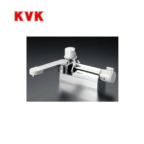 KVK　浴室水栓サーモスタット式混合栓デッキ形定量止水付取付ピッチ100mm逆止弁取付穴径（mm）：φ22〜φ24 メーカー希望小売価格はメーカーカタログに基づいて掲載していますKM298G
