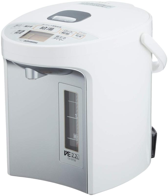 象印マホービン 電気ポット 2.2L ホワイト CV-GT22-WA電源:AC100V本体重量(kg):素材:ステンレス,フッ素加工,印刷鋼板,PP本体重量(kg):