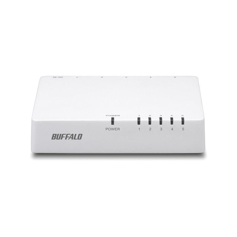 バッファロー BUFFALO 10/100Mbps対応 プラスチック筺体 AC電源 5ポート ホワイト スイッチングハブ LSW4-TX-5EP/WHD準拠規格:IEEE802.3u (100BASE-TX)、IEEE802.3 (10BA...