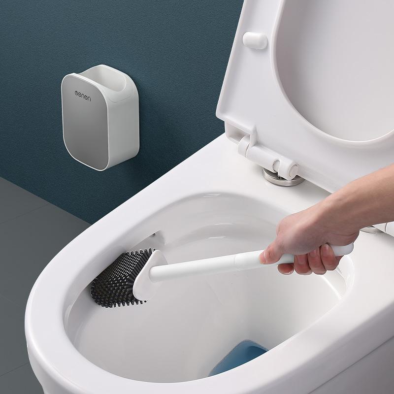 トイレブラシ 壁掛け式 シリコン トイレ清掃ブラシ 掃除用品 グレー グリーン ピンク・材質: プラスチック・カラー: グレー.グリーン.ピンク・重量: 約 -