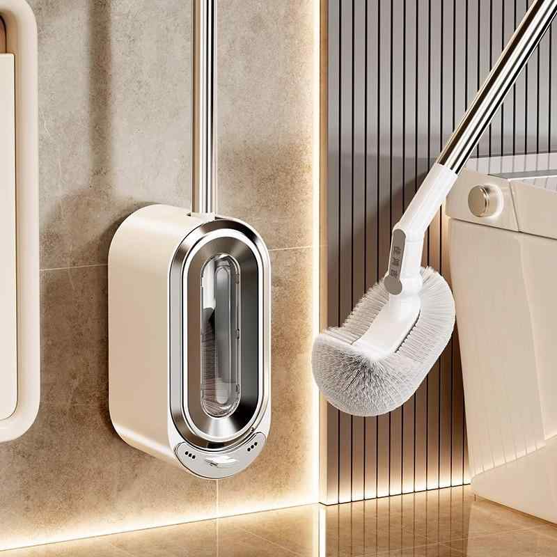 トイレブラシ 壁掛け式 トイレ清掃ブラシ 便器ブラシ 掃除ブラシ ステンレス製 長柄 隅々まで सफाई・材質: プラスチック・カラー: ステンレス製ポール壁掛けトイレブラシ.ステンレス製ポールブラシ.ステンレス製ポール壁掛けトイレブラシ ...