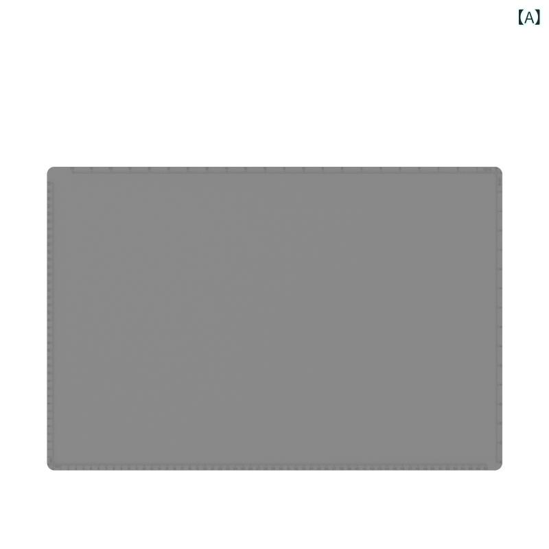 2個セットランチョンマット シリコン製 多機能 長方形 デスクマット テーブルマット 滑り止め 防油 断熱 パステルカラー・素材: シリコン・柄: 無地・色: グレー, ベージュ, ライトブルー, ライトグリーン, ピンク, 松葉グリーン・...