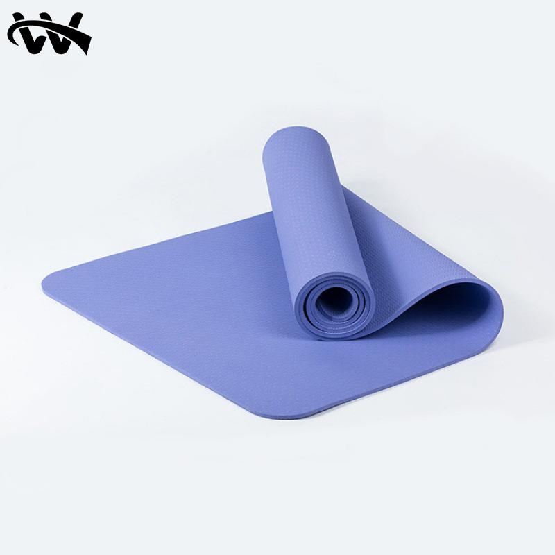 ヨガマット 静音 衝撃吸収 厚手 幅広 6mm 滑り止め スポーツ フィットネス トレーニング TPE素材 幾何学模様