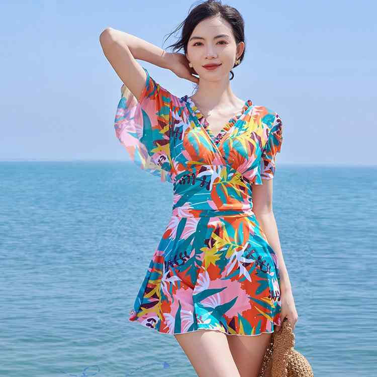 水着 レディース ワンピース水着 体型カバー 痩せ見え フラワープリント 海水浴 温泉 リゾート 9号 11号 13号・スタイル: 连体泳衣・适用性别: 女・适用年龄段: 成年・图案风格: 碎花・是否带钢拖: 带钢托带胸垫・面料名称: 涤纶...