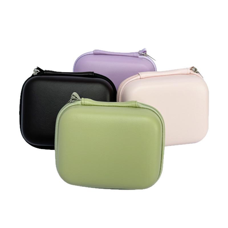 20個セットカメラバッグ レディース メンズ デジタルカメラ レザー EVA 収納ケース カードケース ハードケース 耐衝撃 ブラック