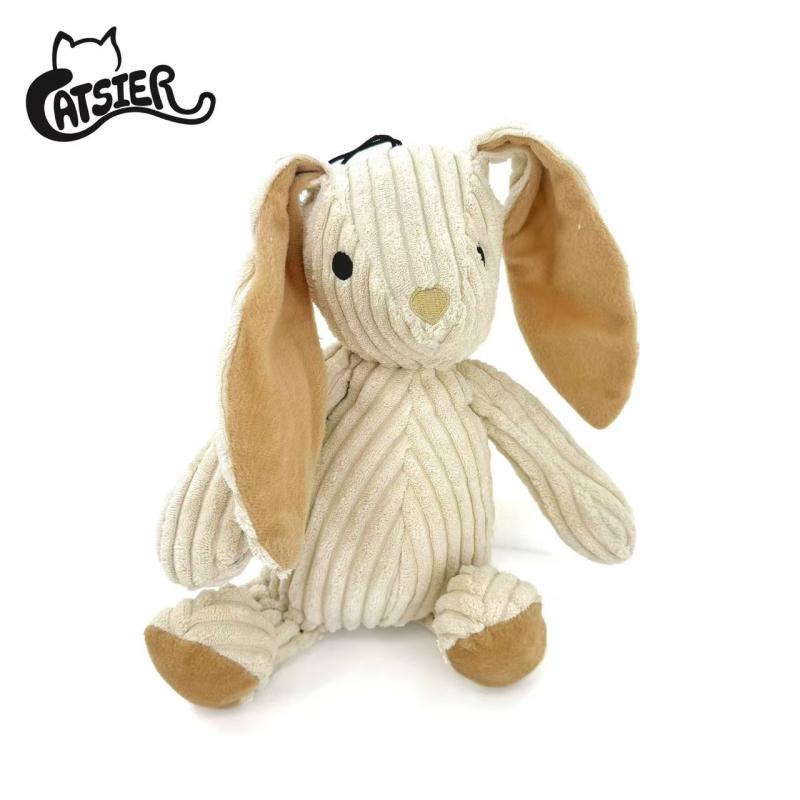 犬用おもちゃ ウサギぬいぐるみ 発声おもちゃ 噛み耐性 ストレス解消 230g