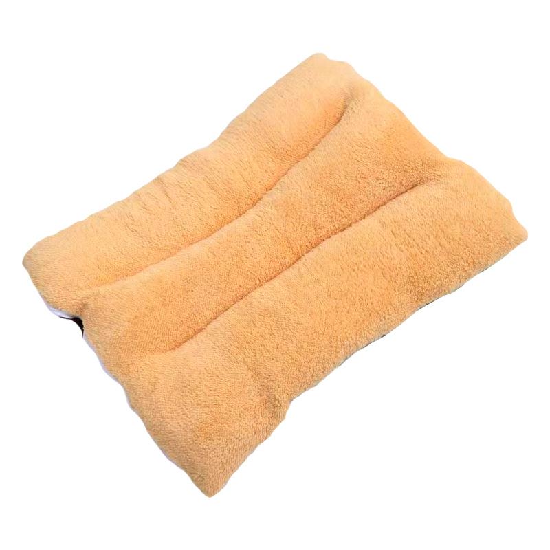 ペット用ベッド 犬 猫 ペットマット スクエア型 コーラルベルベット 厚手 ペットクッション オールシーズン 75cm 100cm 120cm 小型犬 中型犬 大型犬 深いコーヒー色・カテゴリ: ペット用ベッド・素材: 珊瑚绒・カラー: 深...