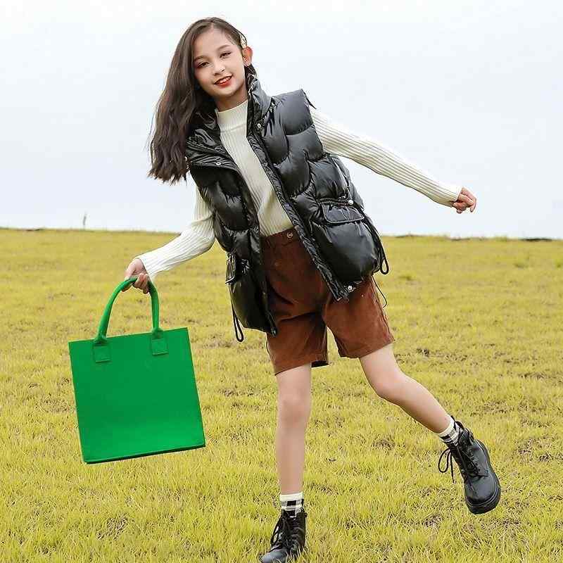 子供服 ベスト 秋冬 中綿入り 防寒着 アウター 女の子 男の子 120cm 130cm 140cm 150cm 160cm 170cm ブラック アイボリー・货号: 901・适用性别: 中性/男女均可・风格: 韩版・款式: 开衫・图案: ...