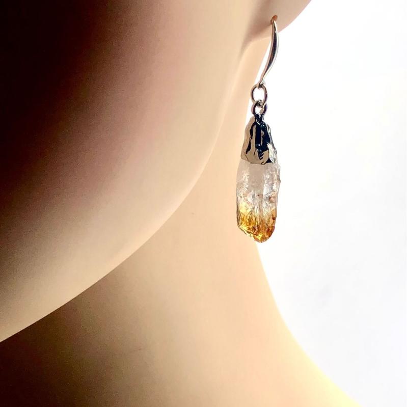 ピアス レディース 水晶 シルバー925 紫水晶 黄水晶 ドロップ型 通勤 エレガント カジュアル かわいい 揺れる アレルギー対応