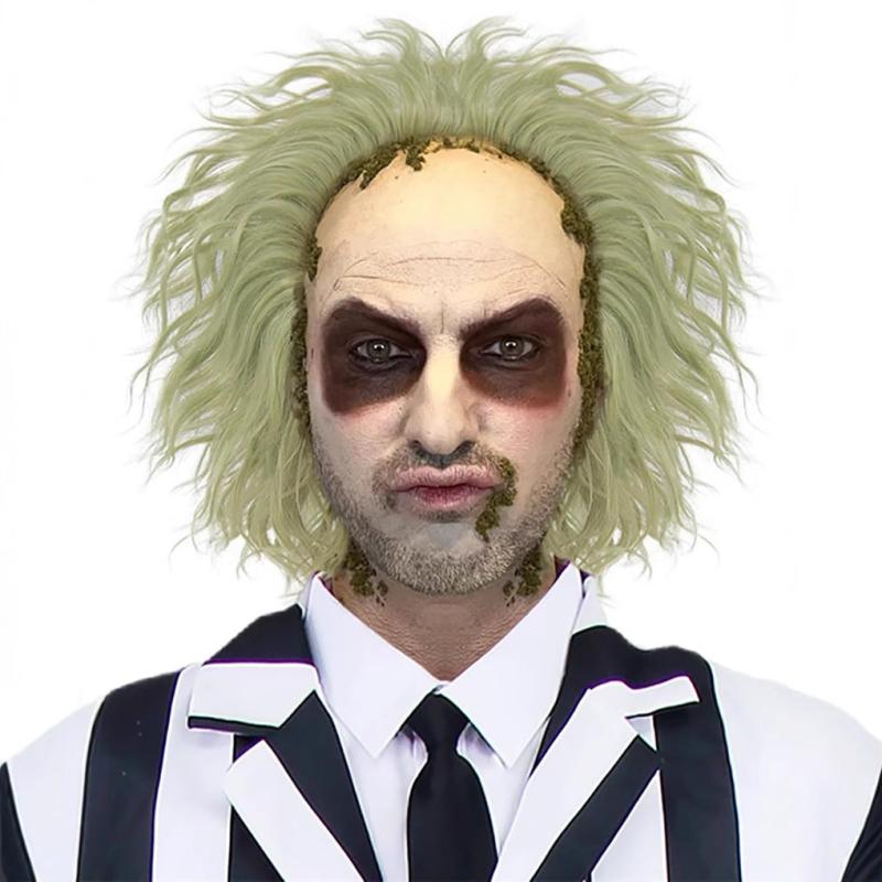 ウィッグ 男性用 短髪 コスプレ 仮装 ハロウィン 抹茶色 白 グレー