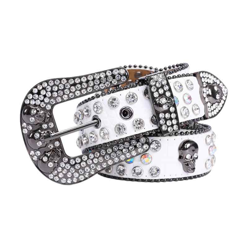 ベルト 男性用 スカル 合金 パンク スタッズ 飾り ベルト メンズ 個性 アクセサリー 普段使い・素材: 合皮・バックル素材: 合金・バックル留め具の種類: ピンバックル・カラー: ブラック, レッド, シルバー, ホワイト, 花柄, ロ...
