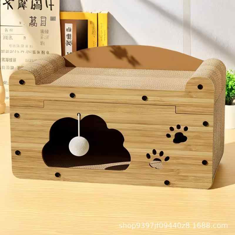 猫 爪とぎ 猫ハウス 一体型 猫用 爪とぎ 猫 ベッド 大型 耐摩耗 壁掛け