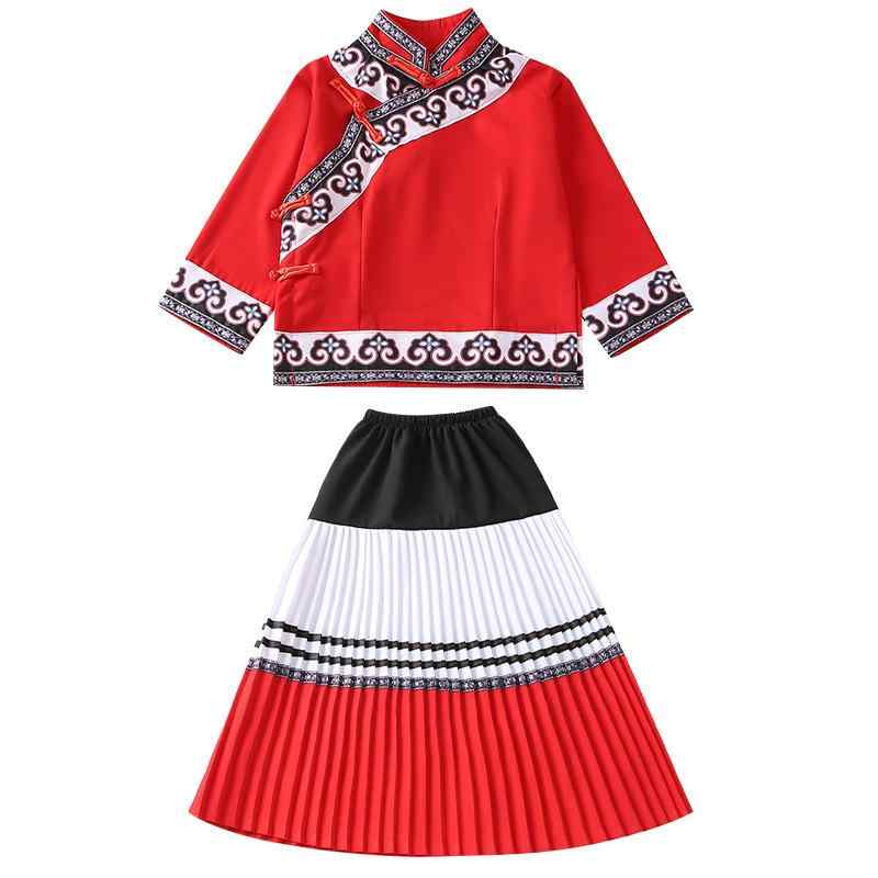 子供用ダンス衣装 民族衣装 ハニ族 彝族 少数民族 コスチューム 舞台衣装 発表会 110cm 120cm 130cm 140cm 150cm 160cm 170cm 180cm 190cm