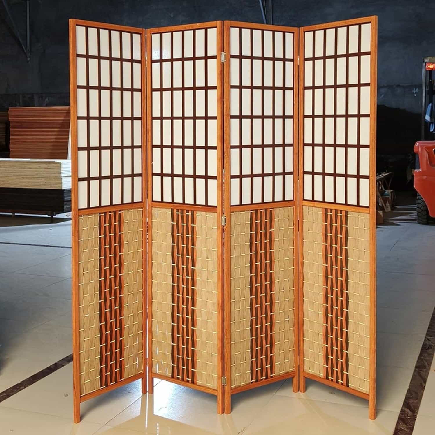 　　　 -------商品詳細------- 「商品サイズ（cm）」：80*45*4=高さ約80×幅約45　　　パネル数：4連 「天然素材の品質良いパーテーション」然木と紙織りを使用したパーテーションは、通気性に優れ、品質良い素材で耐久性も...