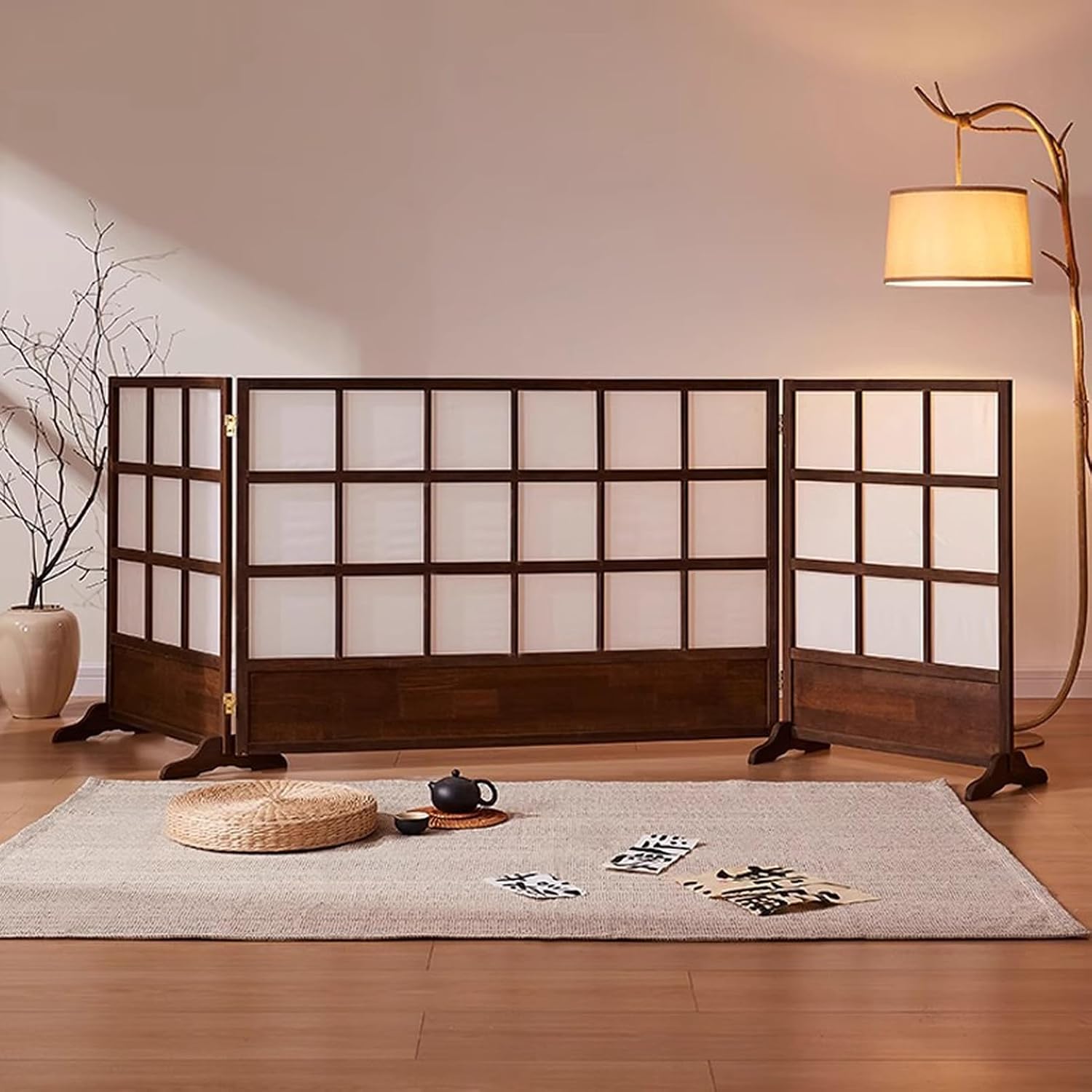 　　　 -------商品詳細------- 「商品サイズ（cm）」：2個高さ約80*幅約60cm+1個高さ約80*幅約120cm パネル数：3連 「あなたのお部屋を変える衝立」 格子状に広がるフレームが高級を漂わせ、お部屋を大人な印象へと...