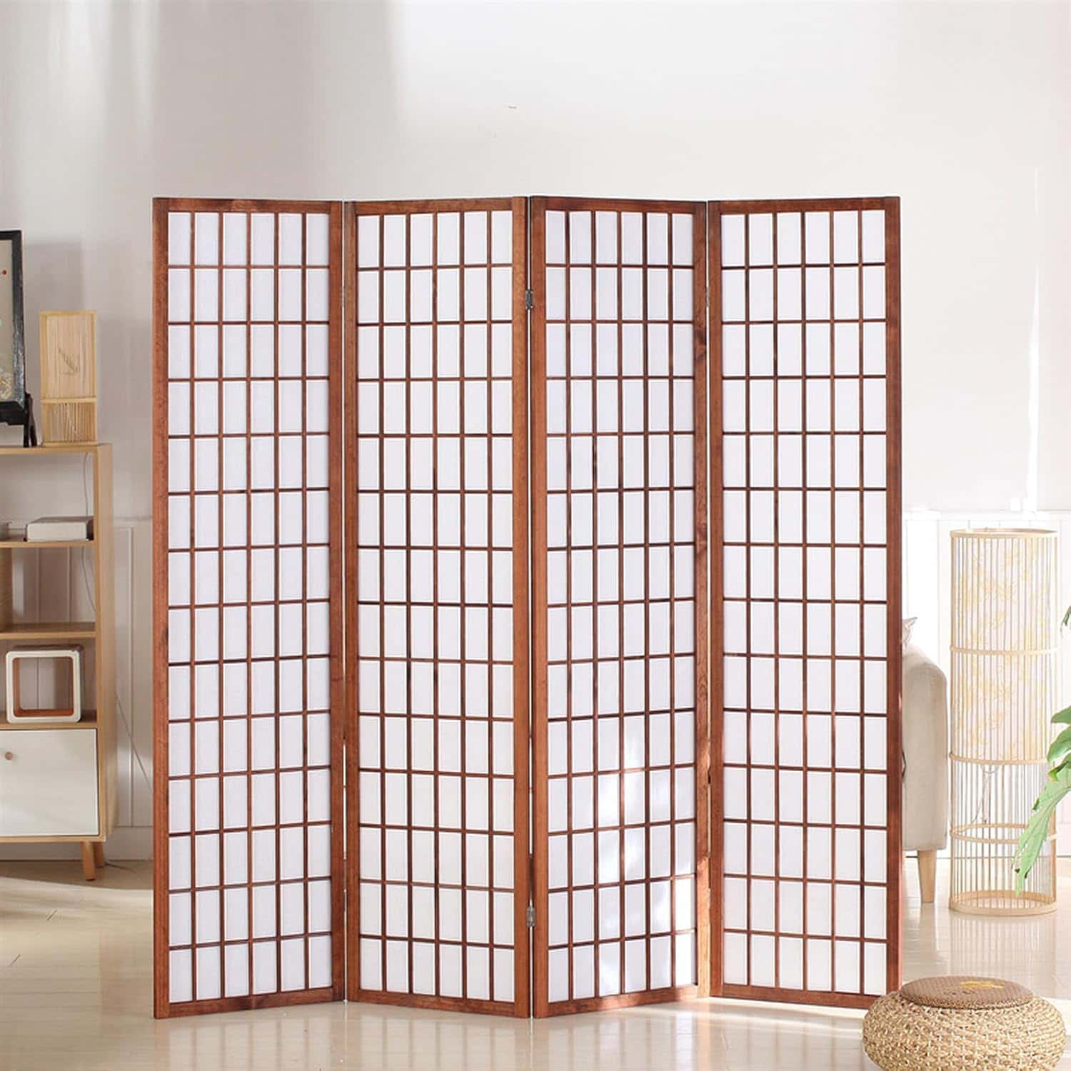 　　　 -------商品詳細------- 「商品サイズ（cm）」：180*45*4=高さ約180×幅約45　　　　パネル数：4連 「天然素材の品質良いパーテーション」天然木と布を使用したパーテーションは、通気性に優れ、品質良い素材で耐久...