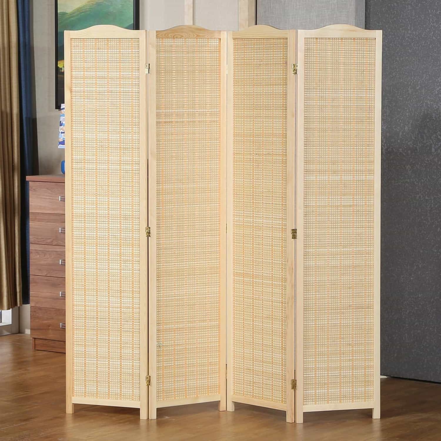 　　　 -------商品詳細------- 「商品サイズ（cm）」：180*40*4=高さ約180×幅約40　　　　パネル数：4連 「天然素材を使用」天然木フレームと竹編みの温かみのある風合いが、どんな部屋にも馴染み、素朴で味わい深い空間...
