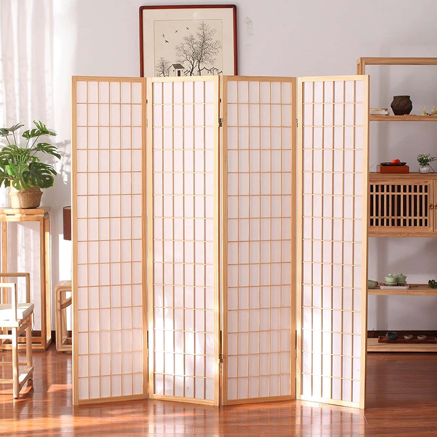 　　　 -------商品詳細------- 「商品サイズ（cm）」：150*44*4=高さ約150×幅約44　　　　 178*44*4=高さ約178×幅約44　　　パネル数：4連 「手軽に和風空間」お手軽に和の空間を演出できる折りたたみ障...