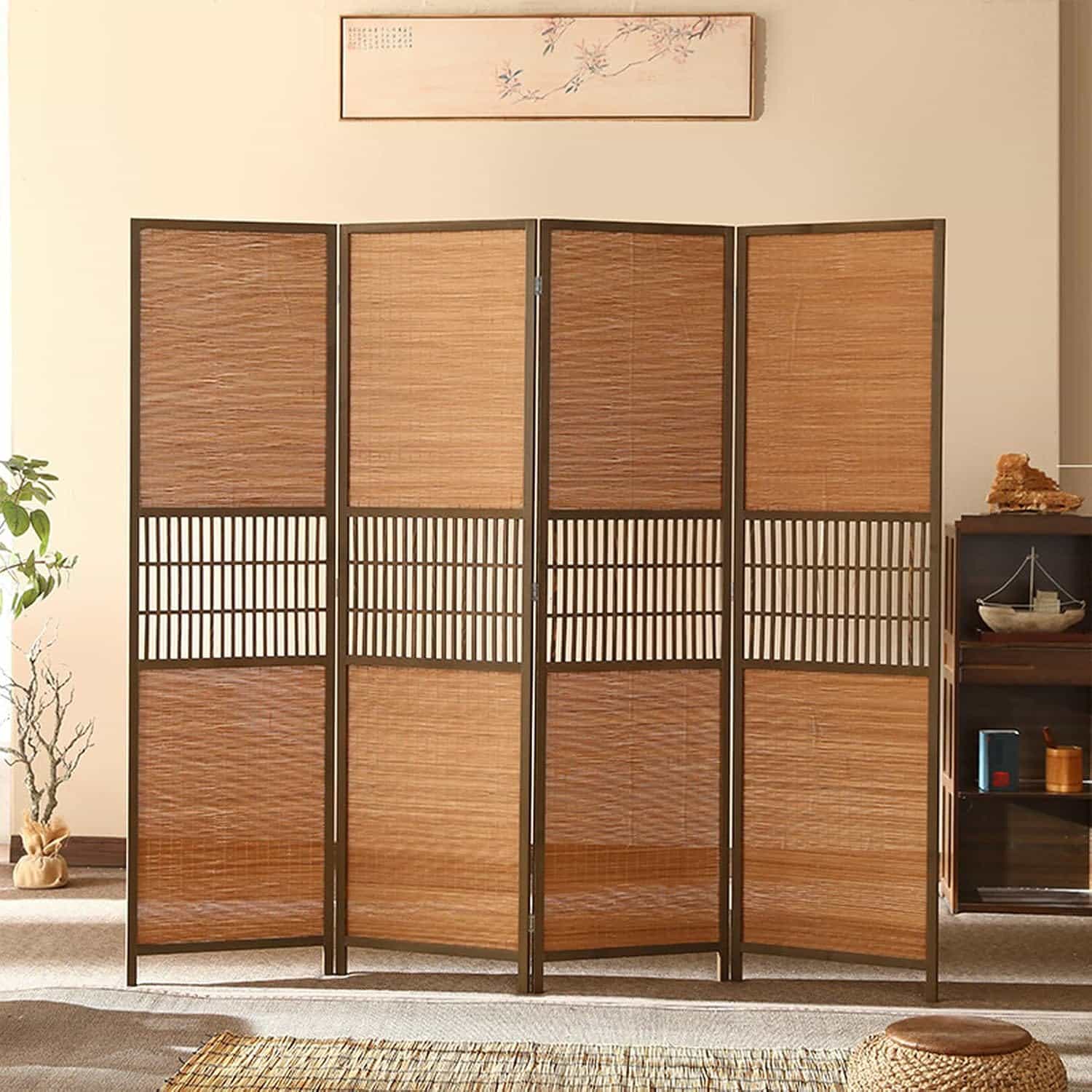 　　　 -------商品詳細------- 「商品サイズ（cm）」：180*50*4=高さ約180×幅約50　　　パネル数：4連 「材質と製法」このパーテーションの外枠には天然木を使用し、表面には竹編みで手作業で作られています。機械生産と...