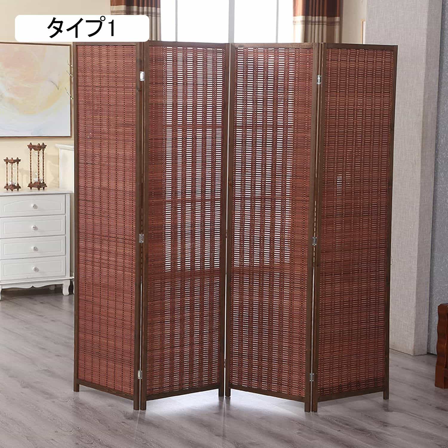　　　 -------商品詳細------- 「商品サイズ（cm）」：180*50*4=高さ約180×幅約50　　　パネル数：4連 「天然素材の温かみあるデザイン」天然木フレームと竹編みによる柔らかな風合いで、どんなインテリアにも馴染みます...