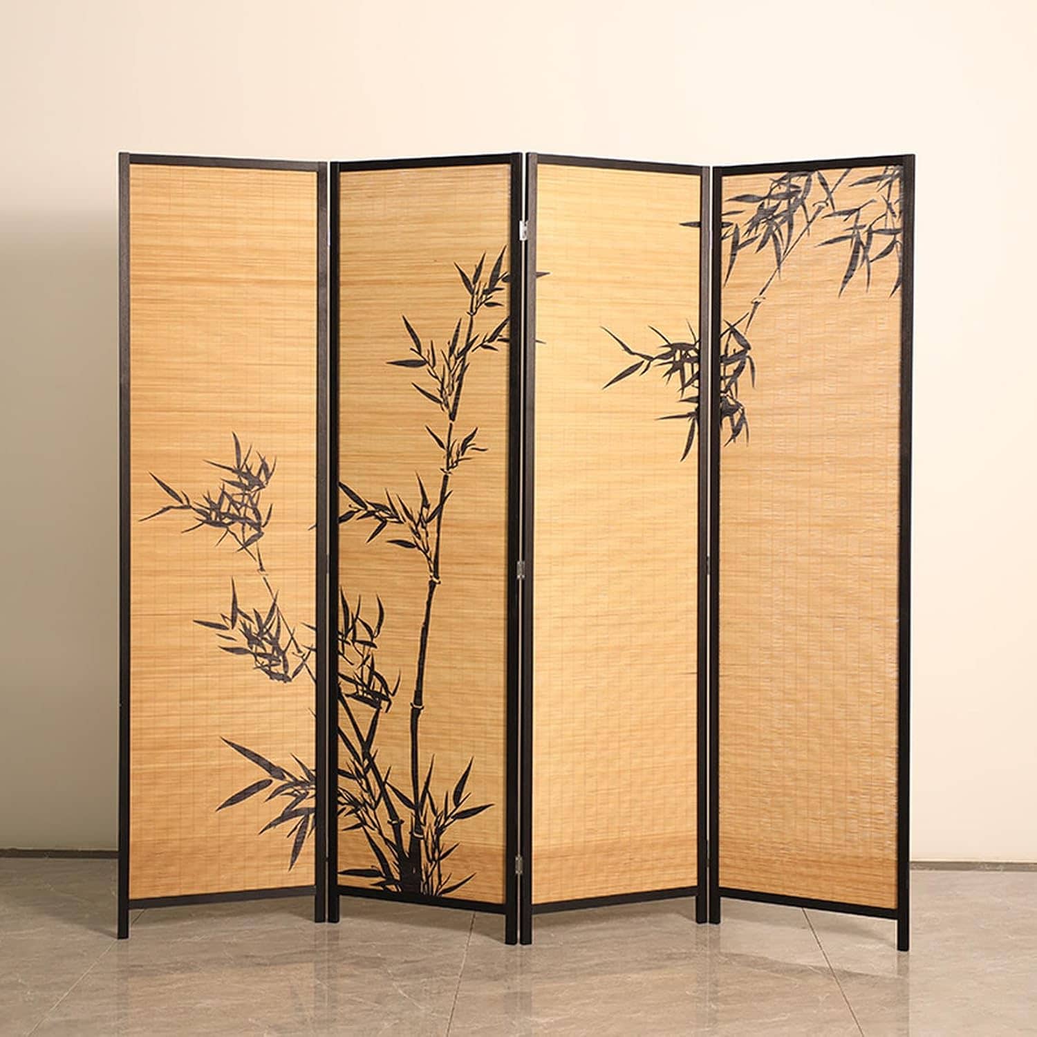 　　　 -------商品詳細------- 「商品サイズ（cm）」：180*48*4=高さ約180×幅約48　　　　パネル数：4連 「材質と製法」このパーテーションの外枠には天然木を使用し、表面には竹編みで手作業で作られています。機械生産...