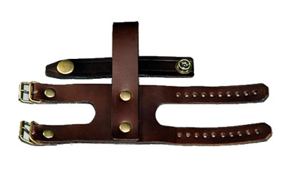 ■詳細・サイズ ■留め金：　ホック式 ■皮/重さ：　牛皮/40g ■色：　チョコ色 ■注意：　渓流用皮バンド ※皮自体に天然の薄い筋や、天然の凸凹がある場合があります。天然の筋、天然の凸凹の上から染め加工を行っております。又、皮の裏面(染め...