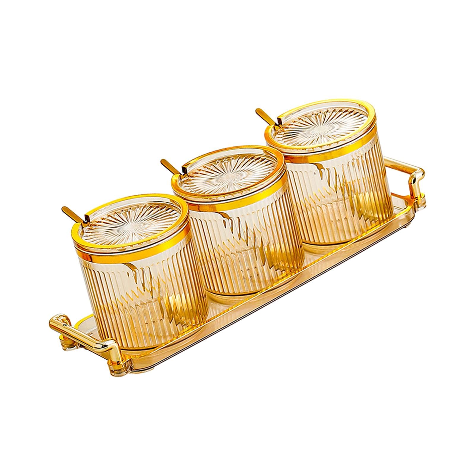 説明: - 【パッケージ内容】: トレイ1個、蓋付き瓶3個、スプーン3本。現代の住宅では、インテリア装飾をより高貴で含蓄のあるものにすることは間違いありません。 - 【多目的】: キッチンでは、この調味料ポットは、コショウ、グルタミン酸ナト...