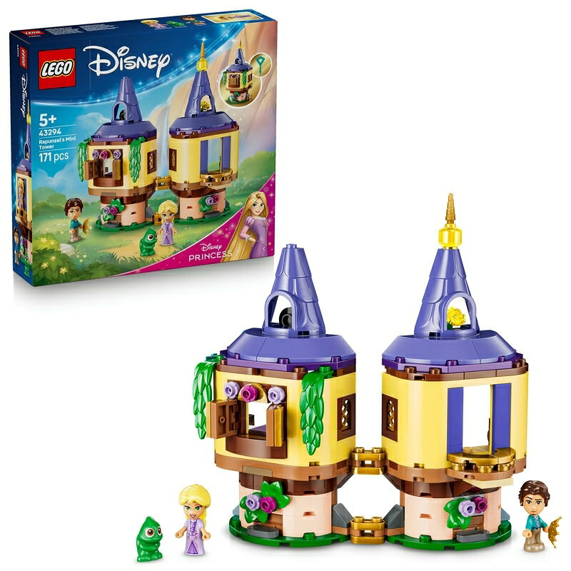 ・ ディズニープリンセスの組み立ておもちゃ - レゴ(R)｜ディズニープリンセス ラプンツェルの塔＜ミニ＞（43294）を組み立てて、プリンセスごっこを楽しもう・ 遊びを彩るアクセサリー - カギがかかる塔を舞台に各種アクセサリー（フライパ...