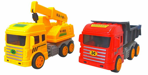 クレーン車とトラック、はたらくくるま2台セット！ クレーンは伸ばすことができます♪ ◆商品サイズ：約12cm ◆対象年齢：3歳以上 ※ご注文の前に必ずお読み下さい※ こちらの商品は、初期不良を含むすべてのサポートがメーカーサポートとなります...