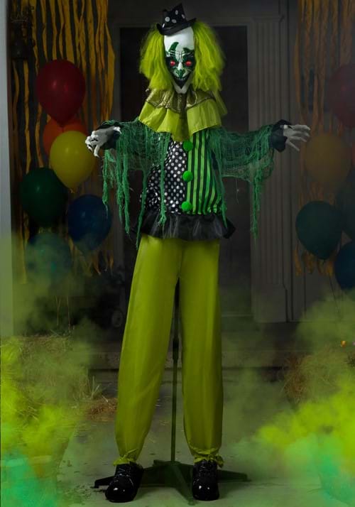 商品説明 主な機能/スペック・プラスチックと布製のアニメーション式ピエロ・動作、ステップパッド、または音声で起動・目が光り、腕と頭が動き、5つのフレーズを話す・スタンドに取り付け可能（組み立てが必要）・ステップパッドはONとOFFの両方の位...