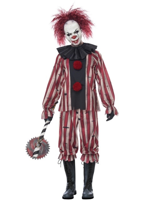 悪夢に出てくるような怖いピエロのコスプレ衣装です。ハロウィン、ホラーイベント、お化け屋敷で活躍する本格デザイン。 ▶ セット内容 ✓ シャツ ✓ パンツ ✓ 襟 ✓ マスク...