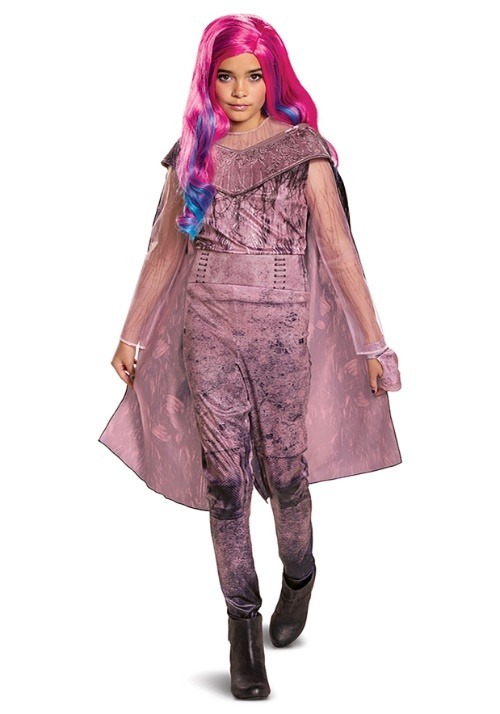 Descendants 3のオードリーをモチーフにしたコスプレ衣装です。ハロウィン、仮装パーティー、ディズニーイベントに最適な本格デザイン。 ▶ セット内容 ✓ ジャンプスーツ ✓ ケープ d...