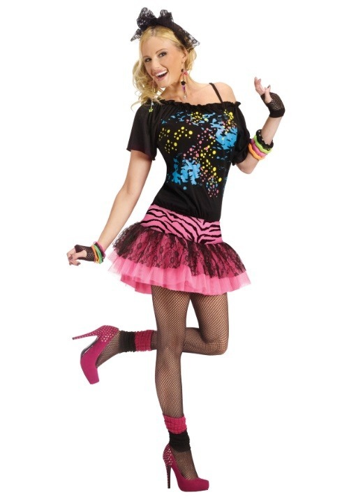 80年代のポップスターをイメージしたコスプレ衣装です。ハロウィン、仮装パーティー、ダンスイベントに最適なデザイン。 ▶ セット内容 ✓ ドレス ✓ グローブレット（一対） ✓ ヘアタイ ...