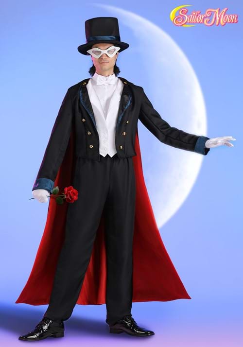 タキシード仮面をイメージしたメンズコスプレ衣装です。ハロウィン、仮装パーティー、イベントに最適な本格的なセーラームーンコスチューム。 ▶ セット内容 ✓ ジャケット（ベストパネル付き） ✓ シャツ（蝶...