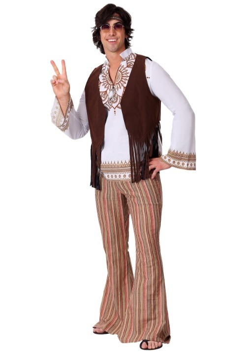 ウッドストック風ヒッピーのコスプレ衣装です。ハロウィン、仮装パーティー、70年代イベントに最適なデザイン。 ▶ セット内容 ✓ シャツ ✓ ベスト ✓ パンツ ※ 記載以外の小物は付属し...