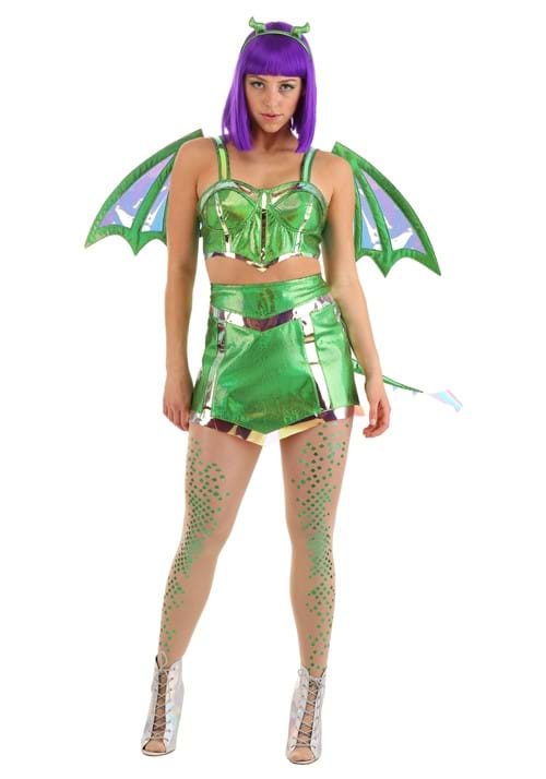 ドラゴンをモチーフにしたレディースコスプレ衣装です。ハロウィン、仮装パーティー、イベントに最適な幻想的なデザイン。 ▶ セット内容 ✓ トップス（羽付き） ✓ スカート ✓ ヘッドバンド...