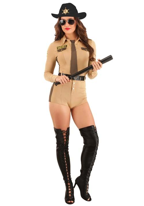 セクシーな女性保安官をイメージしたコスプレ衣装です。ハロウィン、仮装パーティー、イベントに最適なセクシーなデザイン。 ▶ セット内容 ✓ ロンパース ✓ ネクタイ ✓ ベルト d...